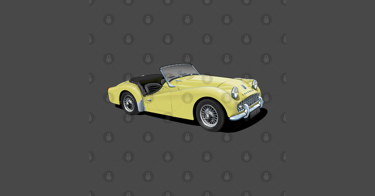 Triumph TR3 in yellow - Triumph Tr3 - T-Shirt | TeePublic