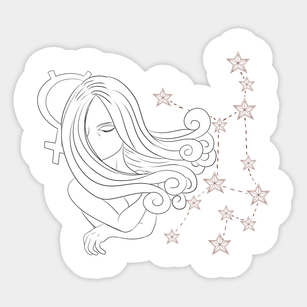 Zodiac sign Virgo - Virgo - Sticker | TeePublic