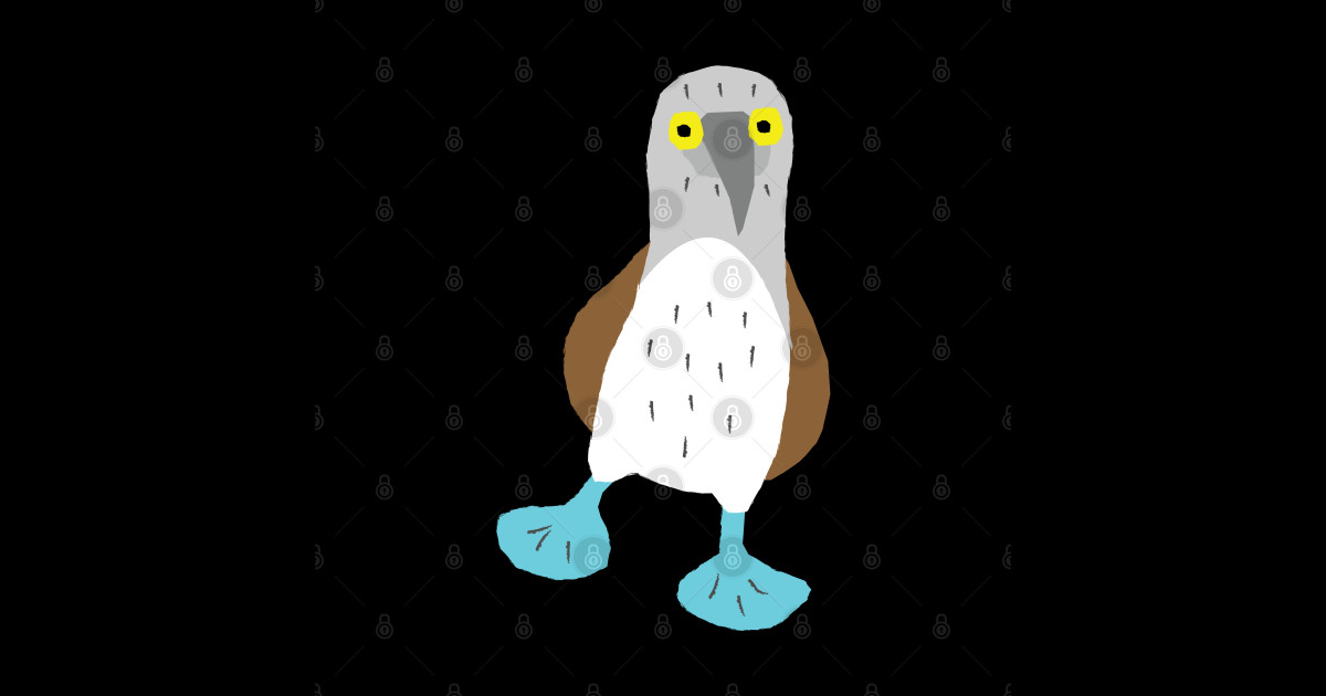 Adorable blue footed booby bird - Blue Footed Booby - Sticker | TeePublic