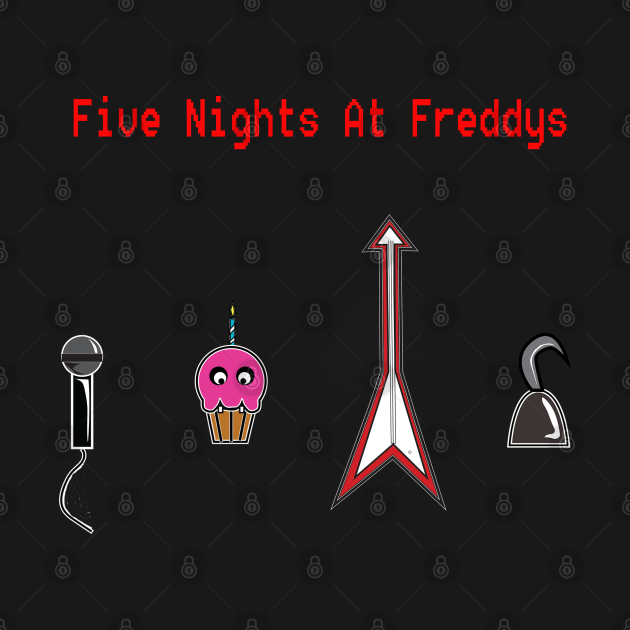 Five Nights At Freddys text - Five Nights At Freddys - T-Shirt | TeePublic