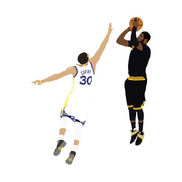 Kyrie Irving Shot Over Stephen Curry - Kyrie Irving - T-Shirt | TeePublic