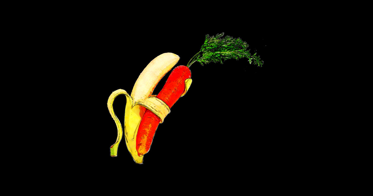 Dancing Banana and Carrot - Dancing Banana And Carrot - Sticker | TeePublic