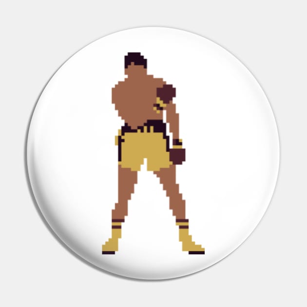 The Greatest Boxer - Pixel Art Gold GB Palette - Boxing - Pin | TeePublic