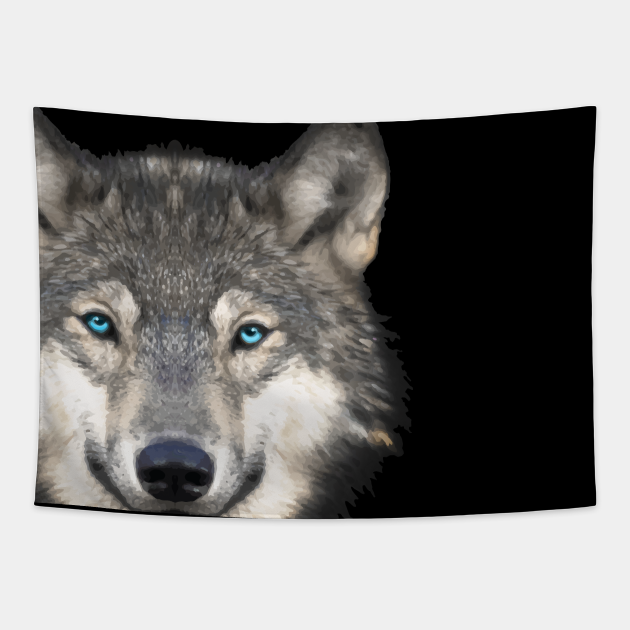 Realistic Furry Wolf Face - Wolf Face - Tapestry | TeePublic Realistic Furry Wolf Face - Wolf Face - Tapestry | TeePublic