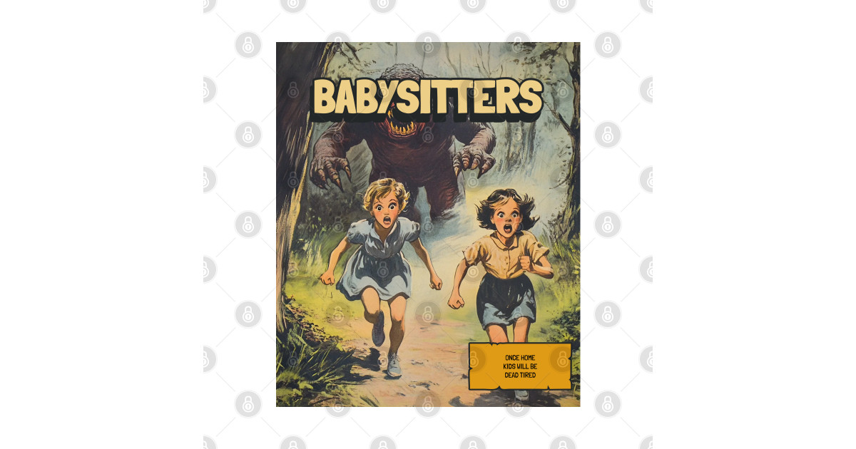Babysitters – Retro Horror Comic Cover - Comic Cover - T-Shirt | TeePublic