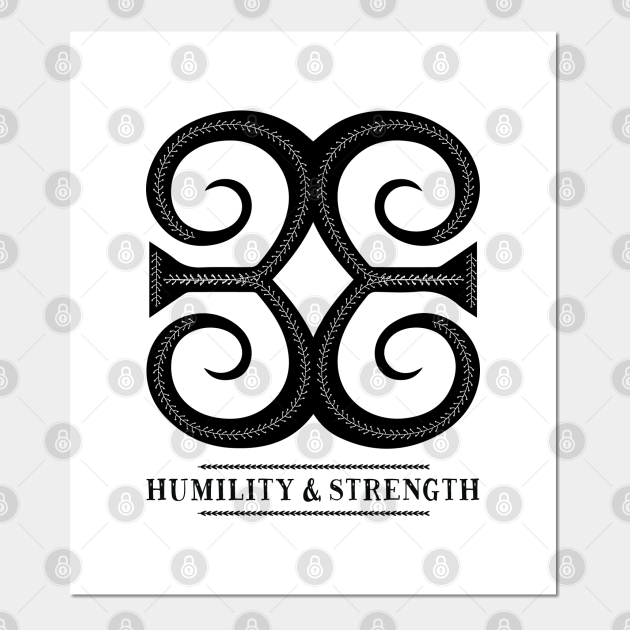 Africa Ghana Sankofa Adinkra Symbol "Humility & Strength" Black Colour ...
