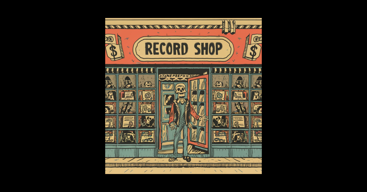 Record shop - Music - Sticker | TeePublic