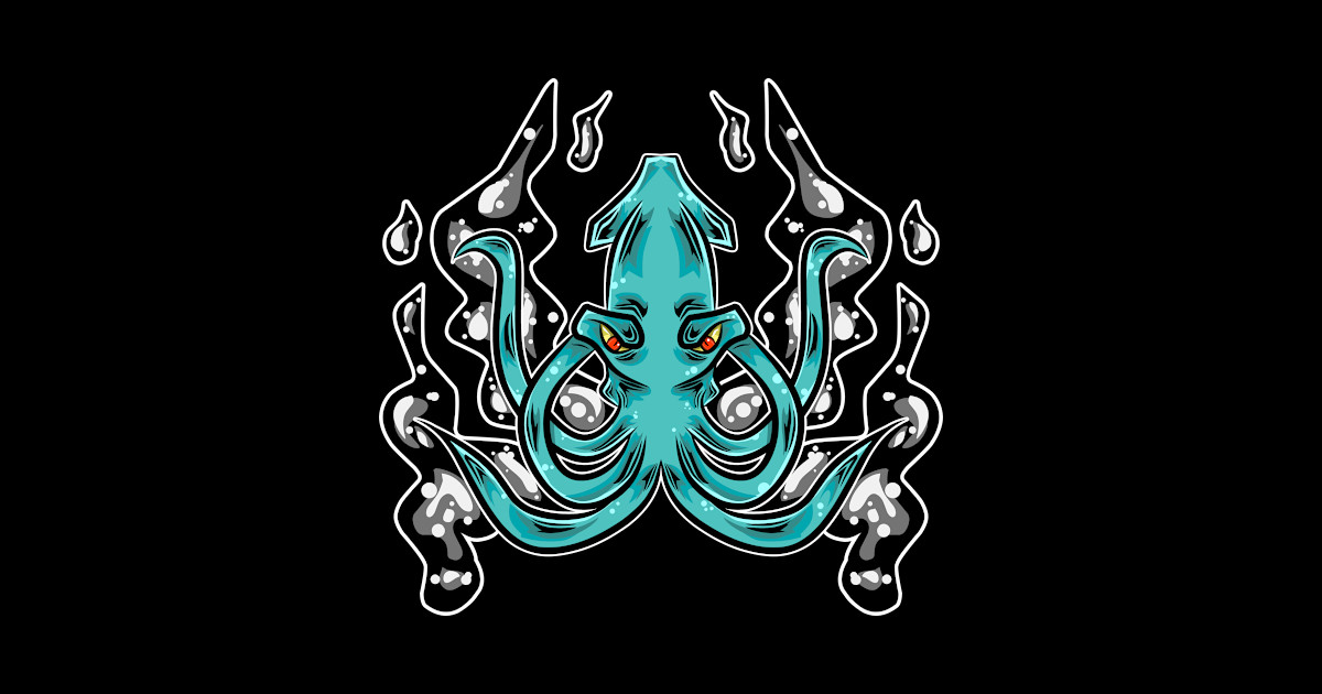 Squid design - Squid - Posters and Art Prints | TeePublic
