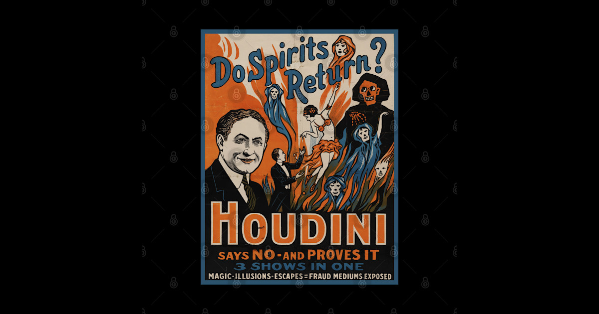 Vintage Harry Houdini Poster - Houdini - Sticker | TeePublic