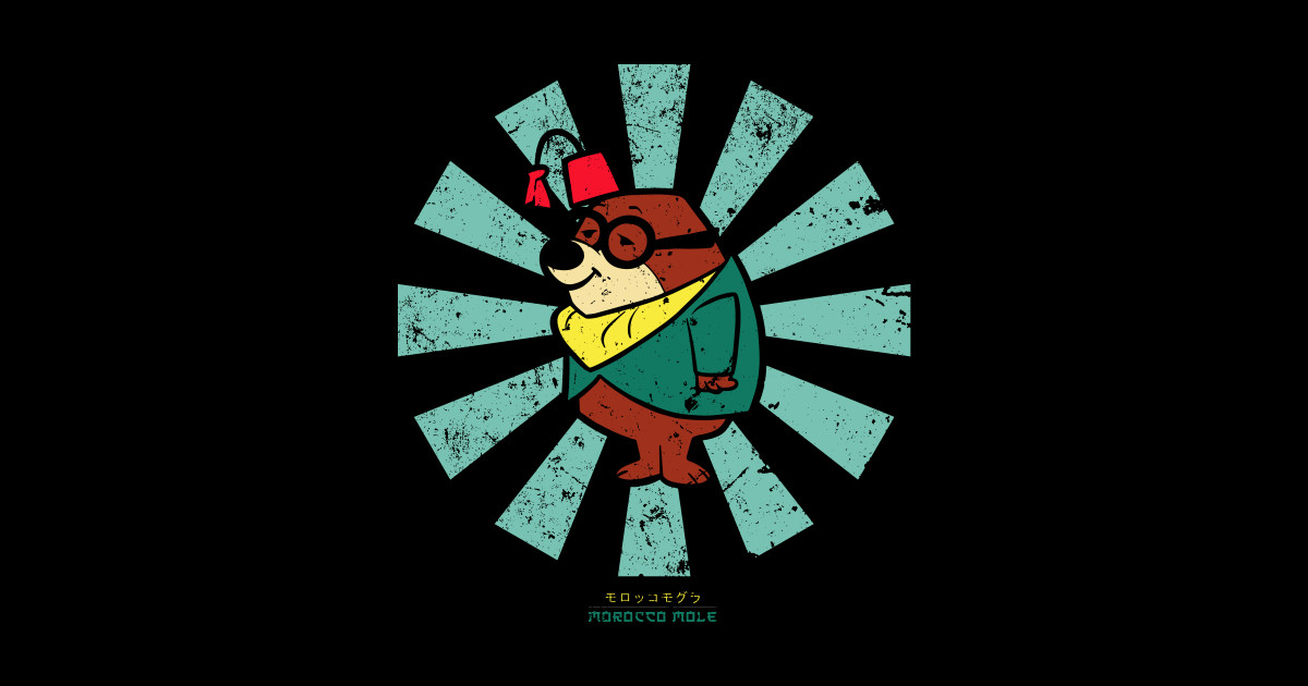 Morocco Mole Retro Japanese Secret Squirrel - Secret Squirrel - Sticker ...