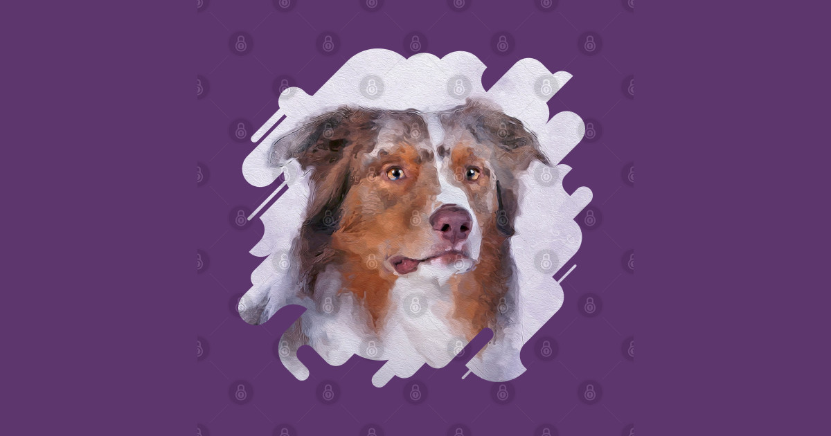 Australian Shepherd - Aussie Watercolor Digital Art - Australian ...