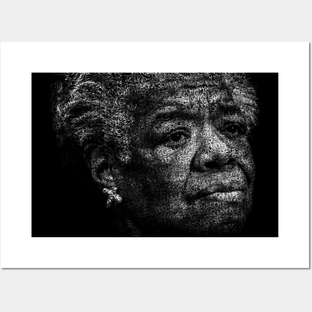 Maya Angelou Portrait with all her book titles - 02 - Maya Angelou ...