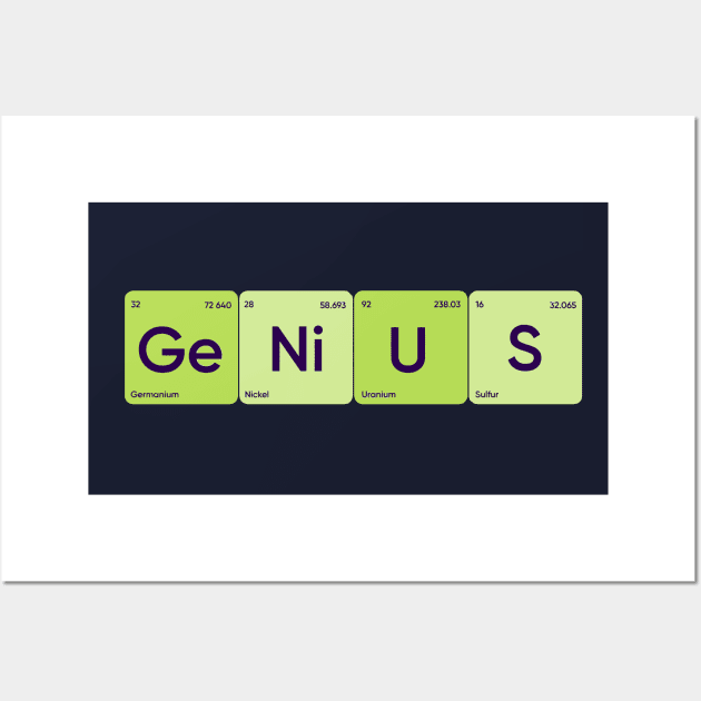 Genius Periodic Table of Elements - Genius - Posters and Art Prints ...