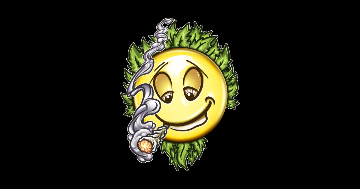 Weed Emoji - Weed - Sticker | TeePublic