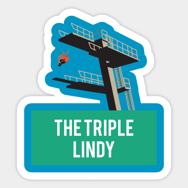 The Triple Lindy - Funny - Sticker | TeePublic