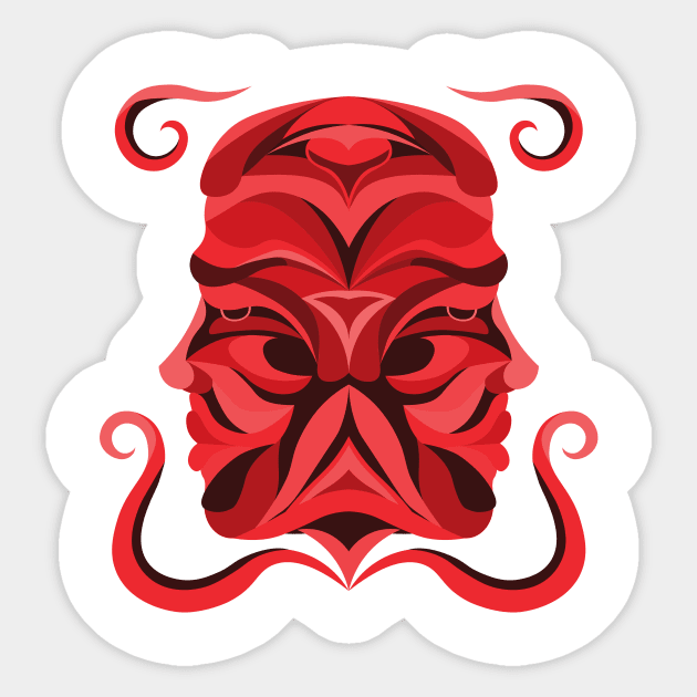 Gemini Zodiac Sign - Red - Gemini - Sticker | TeePublic