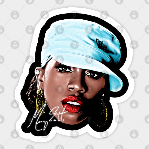 Missy Elliott 90s Face Retro Bootleg - Missy Elliott - Sticker | TeePublic