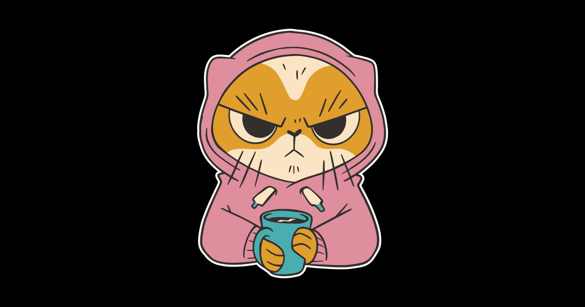 Angry Cat - Trendy Styles - Posters and Art Prints | TeePublic