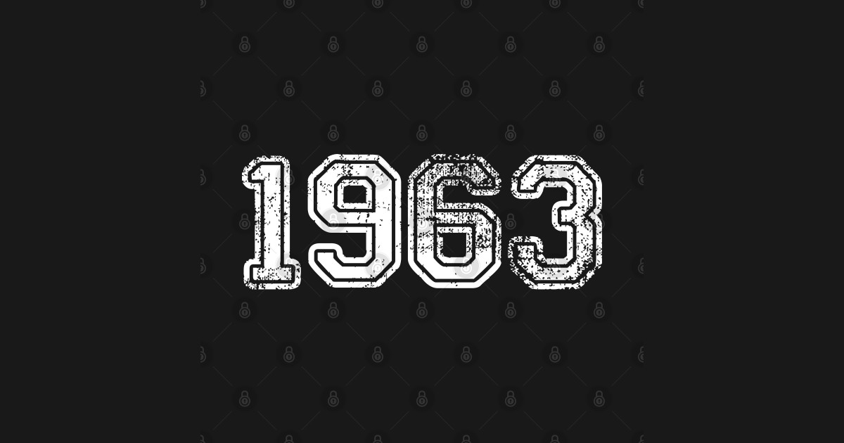 1963 - Vintage Years Logo Grunge Effect - 1963 - T-Shirt | TeePublic