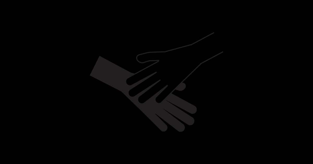 Black White Hands - Black White - Sticker | TeePublic