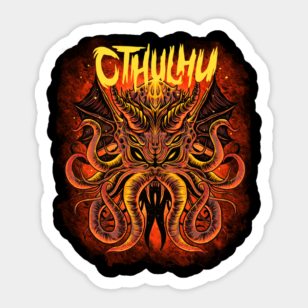 Cthulhu Red - Monster - Sticker | TeePublic
