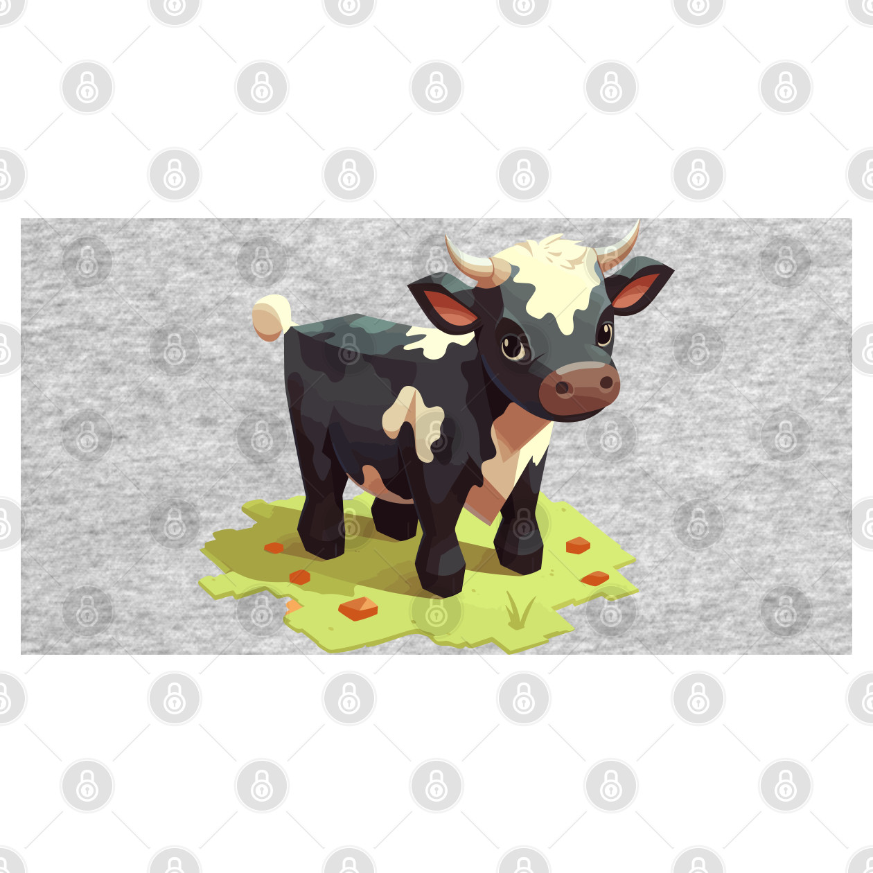 Delightfully Funky Chibi Isometric Cow - Delightfully Funky Chibi ...