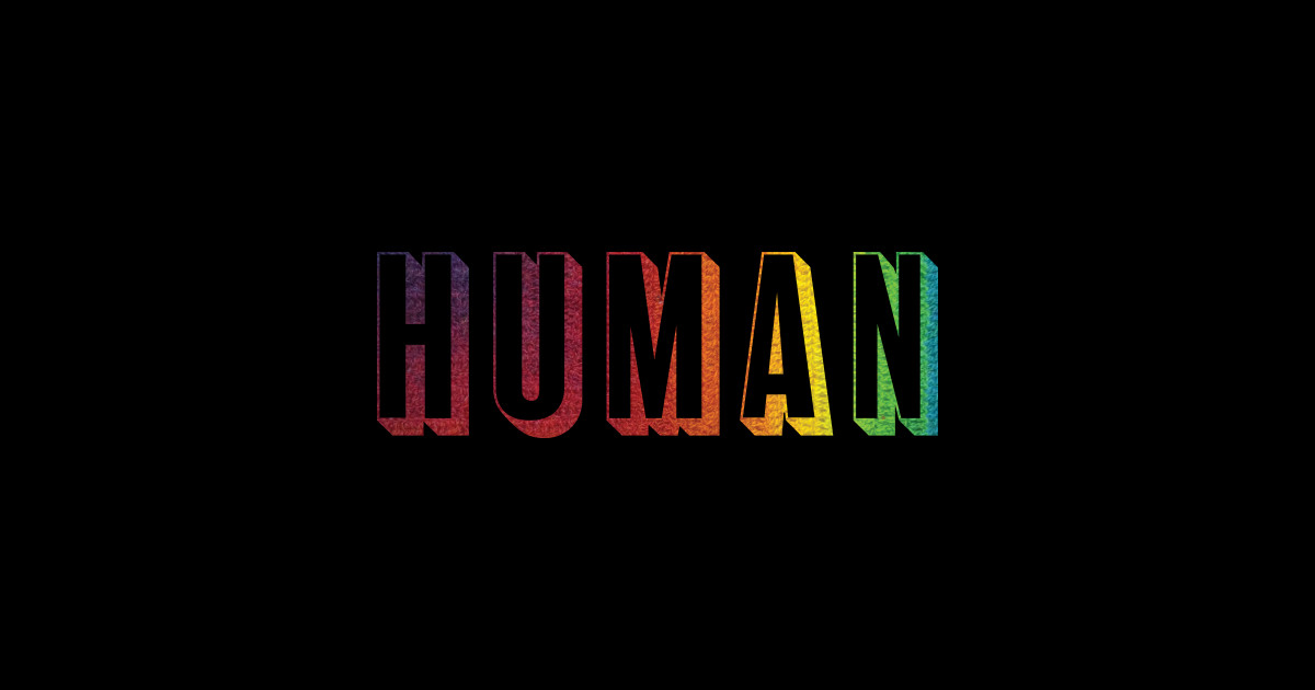 Human 3D Rainbow Yarn - Human - Sticker | TeePublic