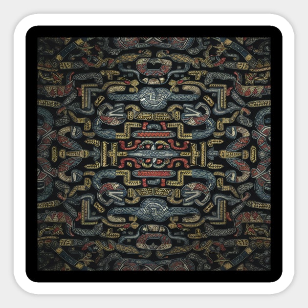 Ancient mayan graphic design - Mayan Art - Sticker | TeePublic