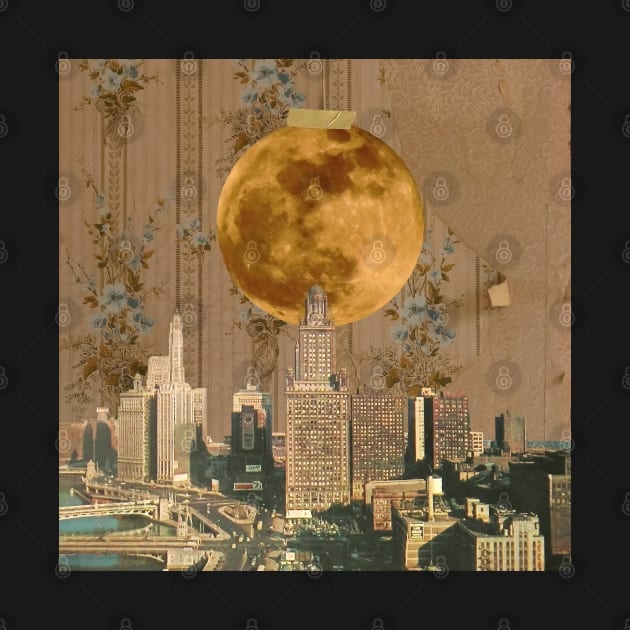 Old Chicago - Surreal/Collage Art - Collage Art - T-Shirt | TeePublic