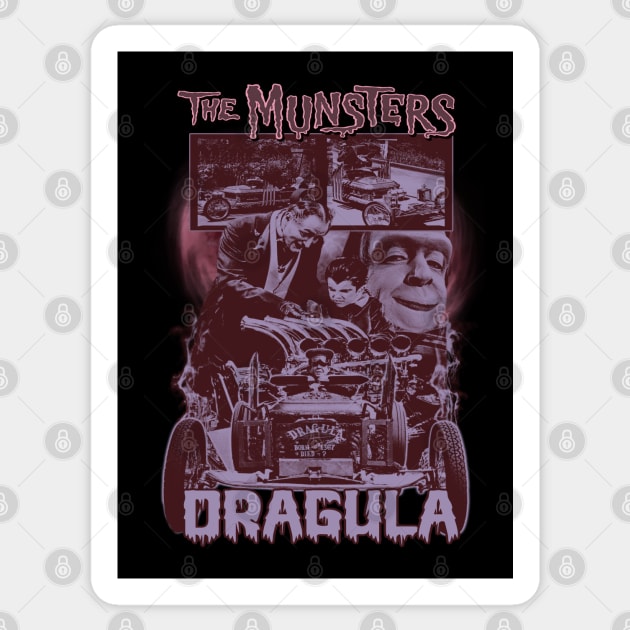 The Munsters. Dragula. (Version 2) - The Munsters - Sticker | TeePublic