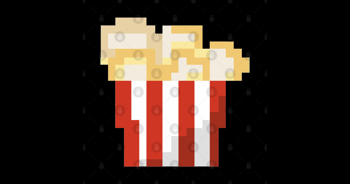 Pixel Art - popcorn - Pixel - Posters and Art Prints | TeePublic