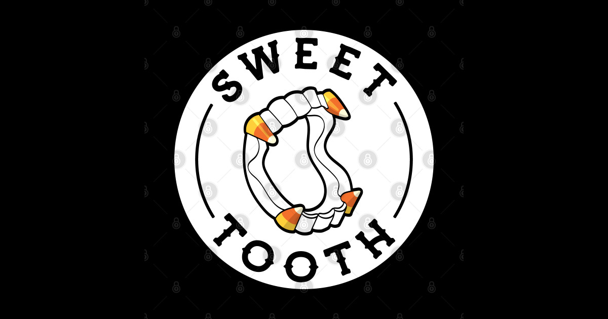 Halloween Candy Corn Vampire Fangs - Candy Corn - Sticker | TeePublic