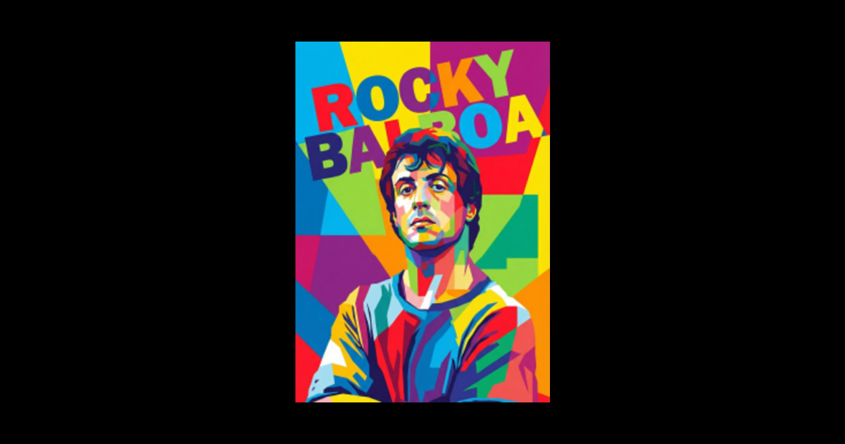 Rocky Balboa Wpap Art - Rocky Balboa - Sticker | TeePublic
