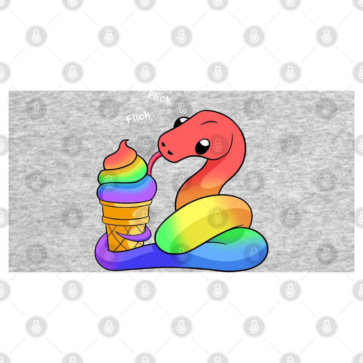 Rainbow Snake Eating Rainbow Ice Cream - Snake - T-Shirt | TeePublic