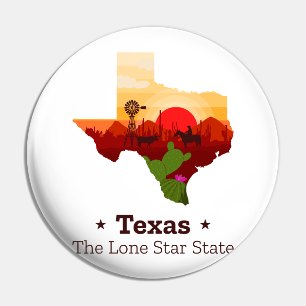 Texas - Texas - Pin | TeePublic