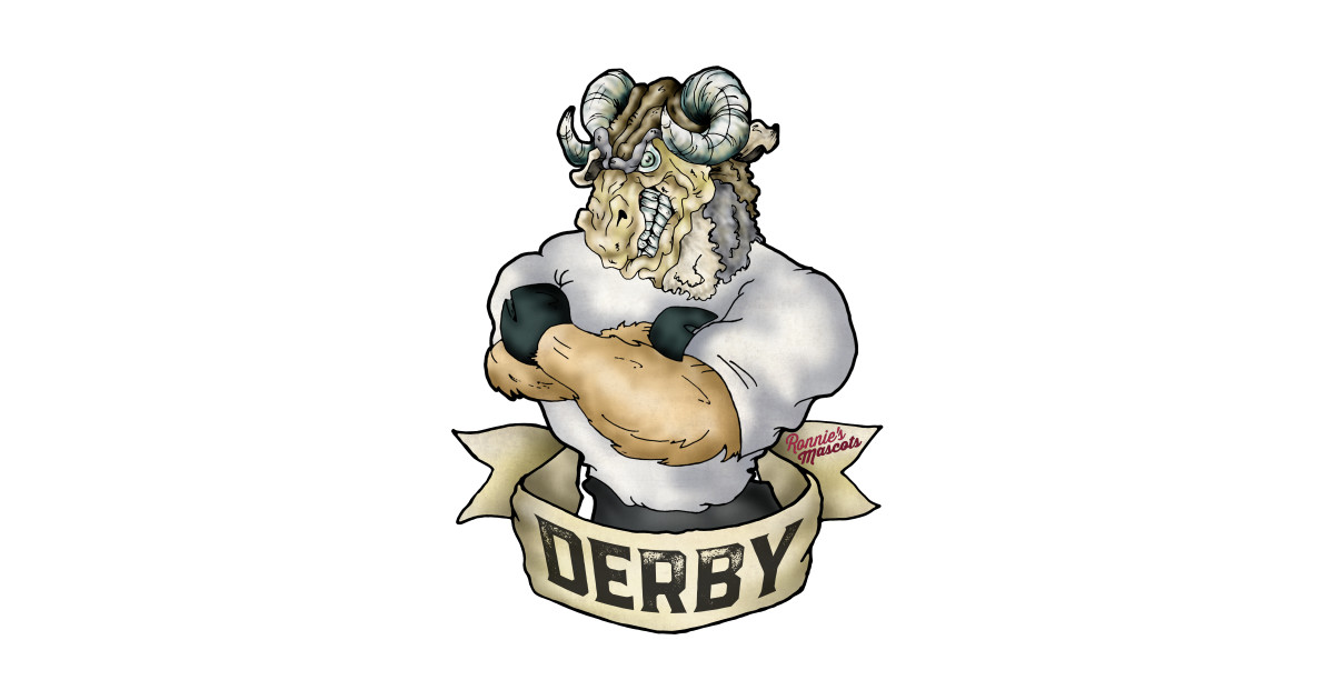 Derby County Ram Mascot - Ronnies Mascots - T-Shirt | TeePublic
