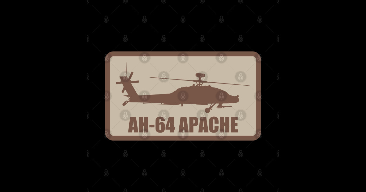 AH-64 Apache Desert Patch - Ah64 Apache Gunship - Sticker | TeePublic