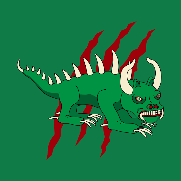 Slashed by the Hodag Claw Marks - Hodag - T-Shirt | TeePublic
