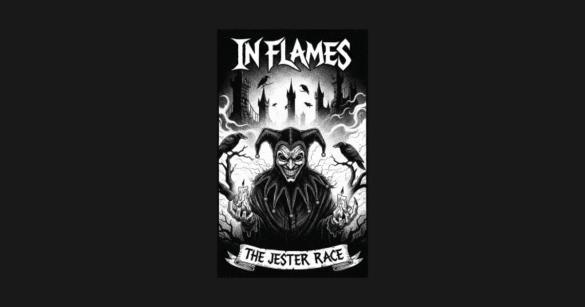 In Flames The Jester Race Evil Jester Black and White Metal Band - In ...