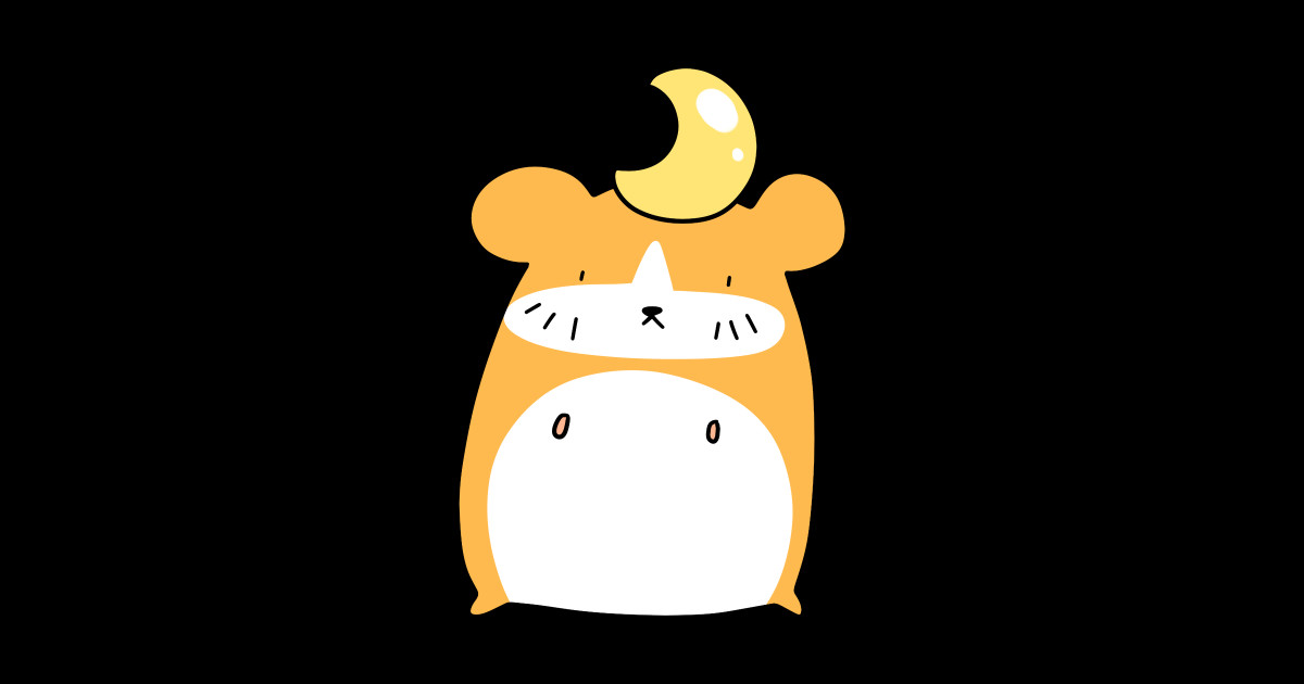 Moon Hamster - Hamster - Sticker | TeePublic