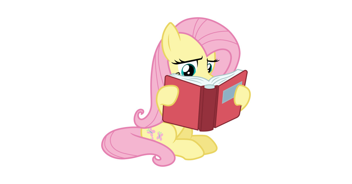 Fluttershy reading - My Little Pony - T-Shirt | TeePublic