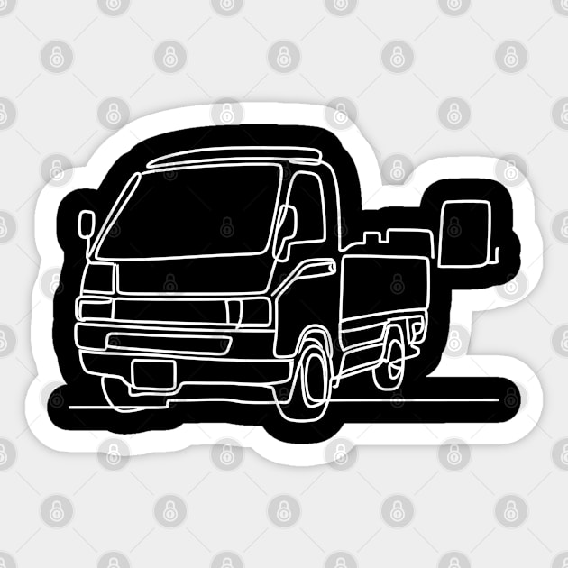 Kei Truck Line Art - Kei Truck - Sticker | TeePublic