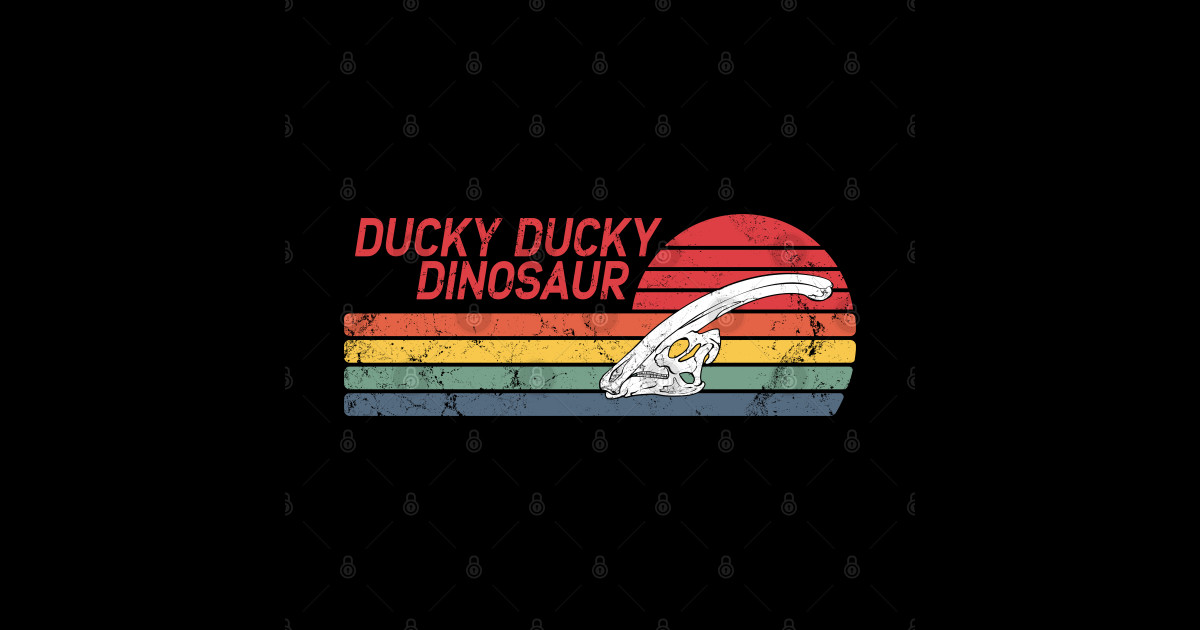 Parasaurolophus Ducky Ducky Dinosaur - Styracosaurus - Sticker | TeePublic