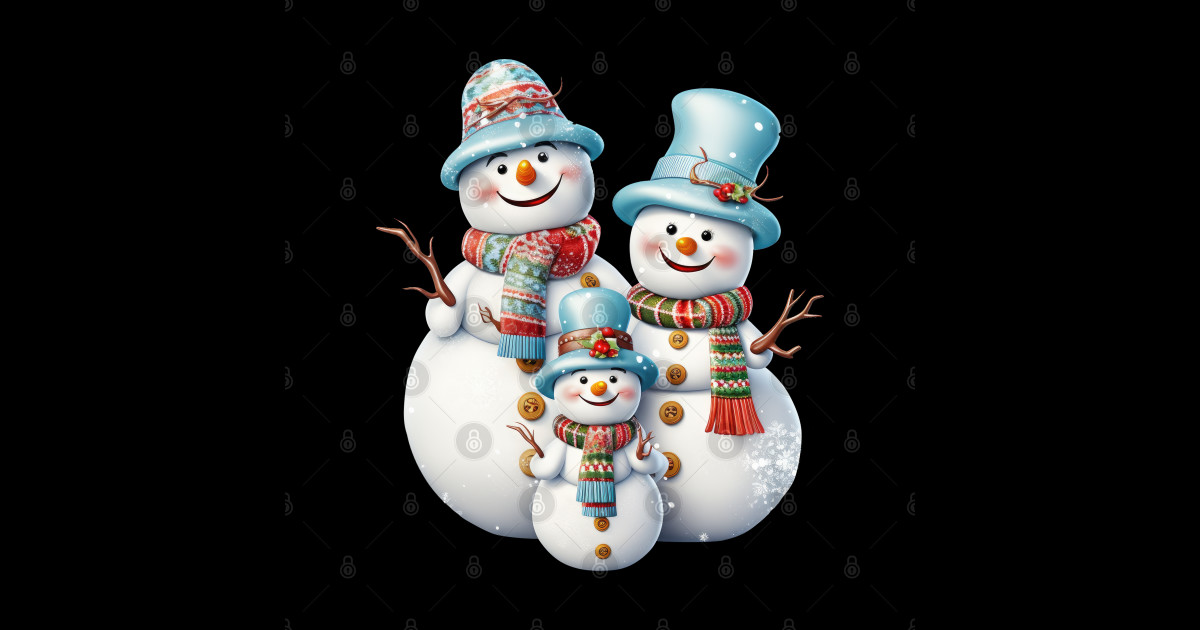 3D Snowmen #1 - Snowman - Sticker | TeePublic