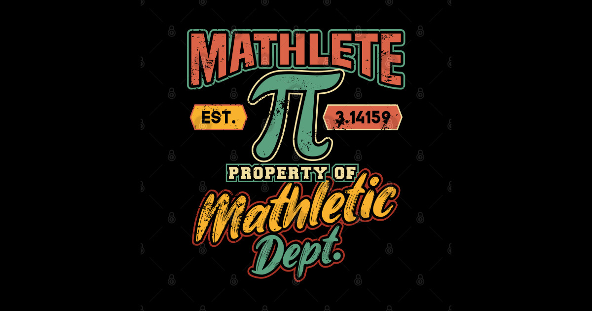Mathlete Mathletic Department Math PI - Mathlete - Sticker | TeePublic