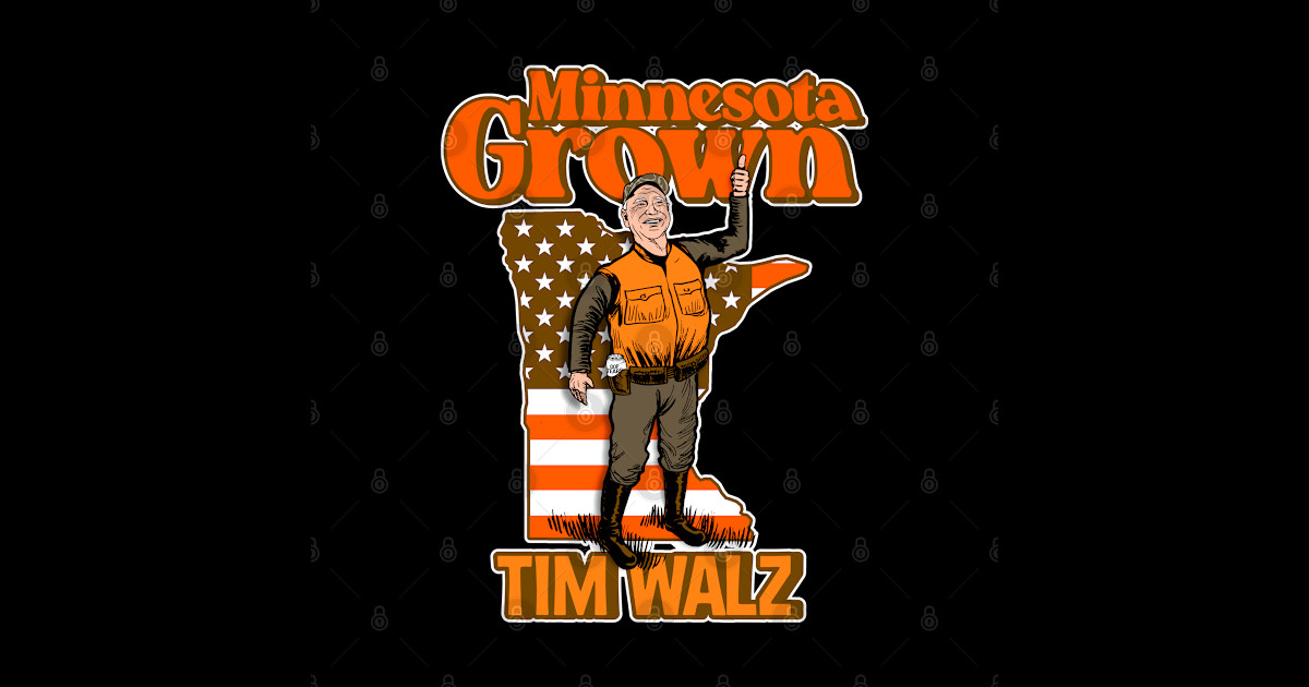 Tim Walz Minnesota Grown - Tim Walz - Sticker | TeePublic