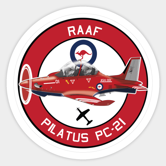 Pilatus PC-21 RAAF 2FTS - Raaf - Sticker | TeePublic