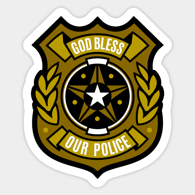 God Bless Our Police - Police Officer - Sticker | TeePublic