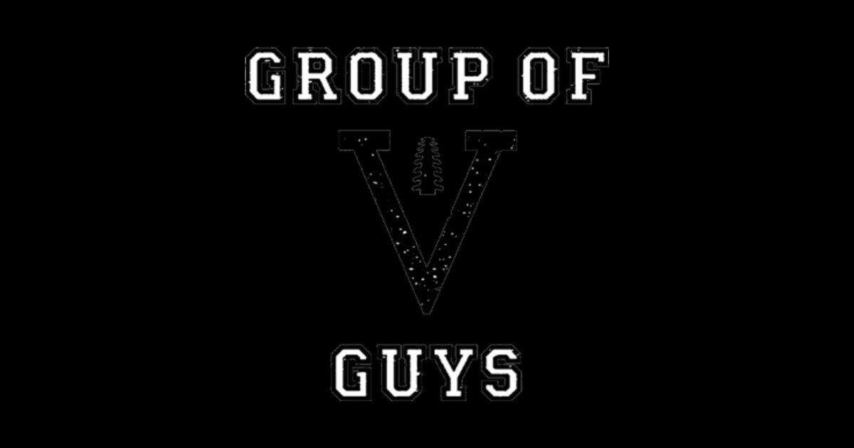 Group of Five Guys Logo - Group Of Five Guys - Sticker | TeePublic