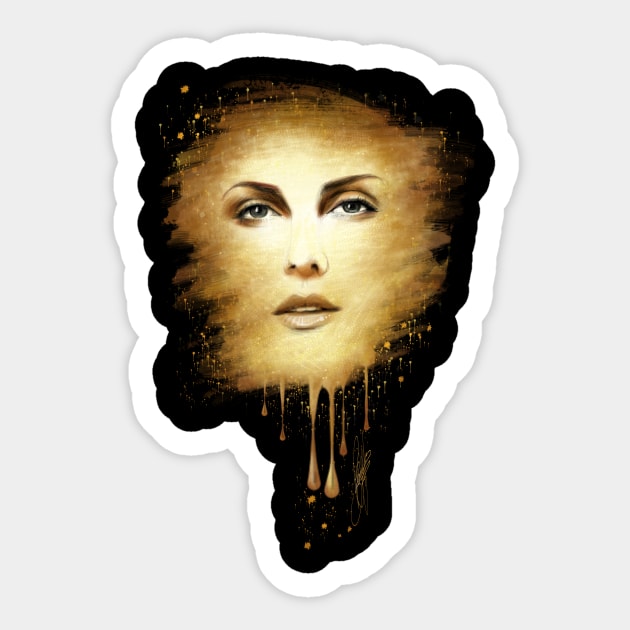 Charlize Theron - Gold - Charlize Theron - Sticker | TeePublic